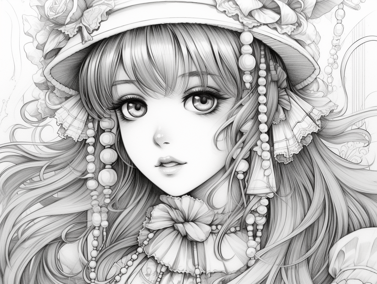 Adult Coloring: Doll Extravaganza - Coloring Page
