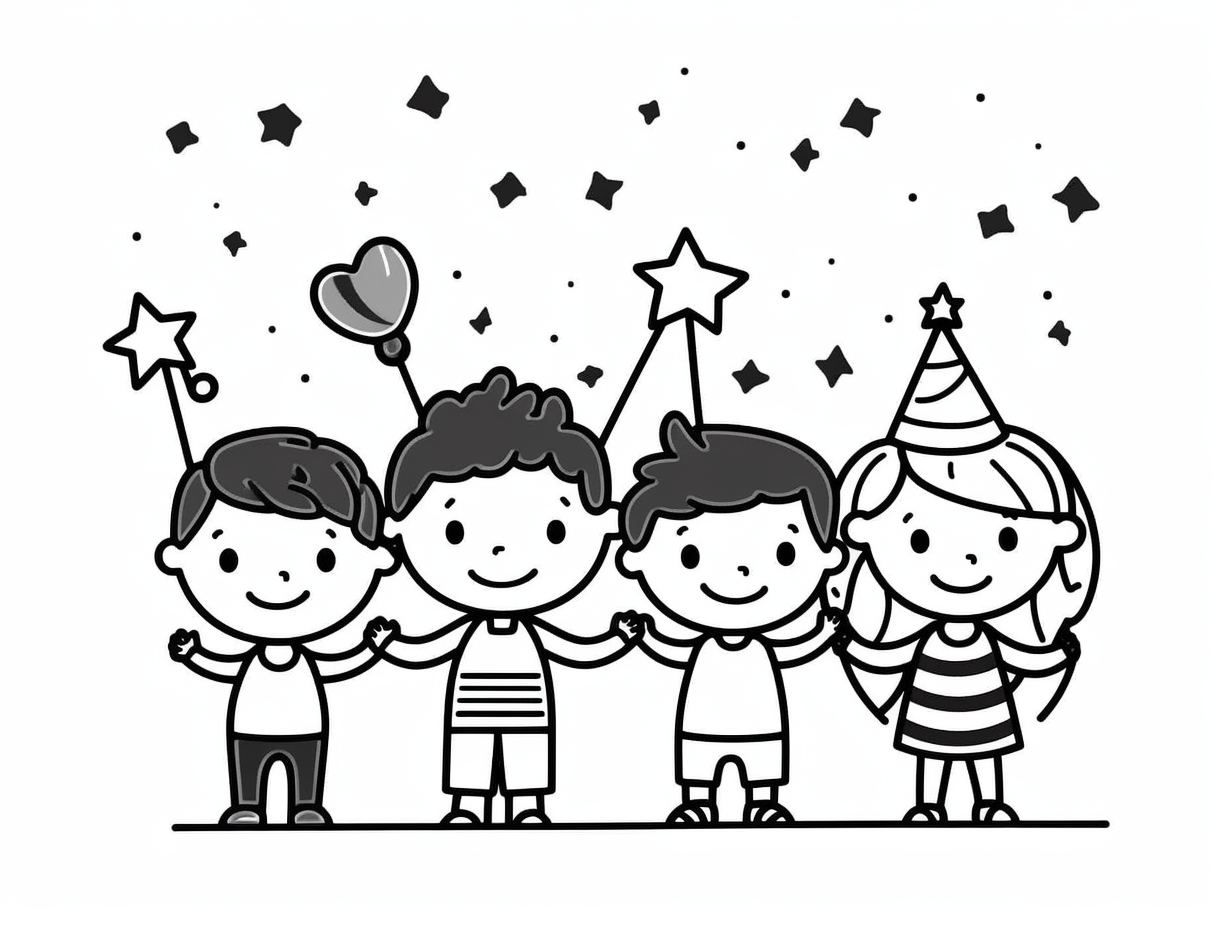 Amazing Celebration Coloring - Coloring Page