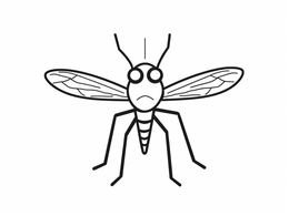 Mosquito Illustration For Coloring Therapy - Coloring Page