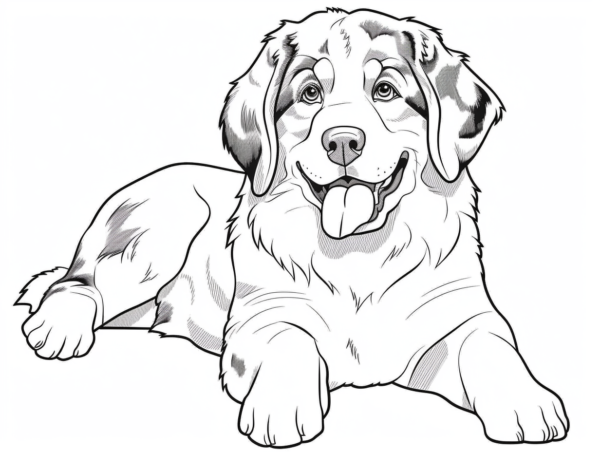 Bernese Mountain Dog Coloring For All Ages Coloring Page Bernese Mountain Dog Coloring For All Ages Coloring Page