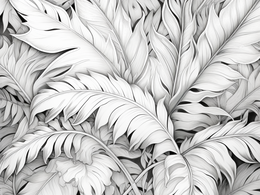 Intricate Leaf Coloring Art - Coloring Page