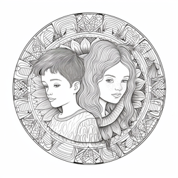 Colorful Friendships Awaiting - Coloring Page
