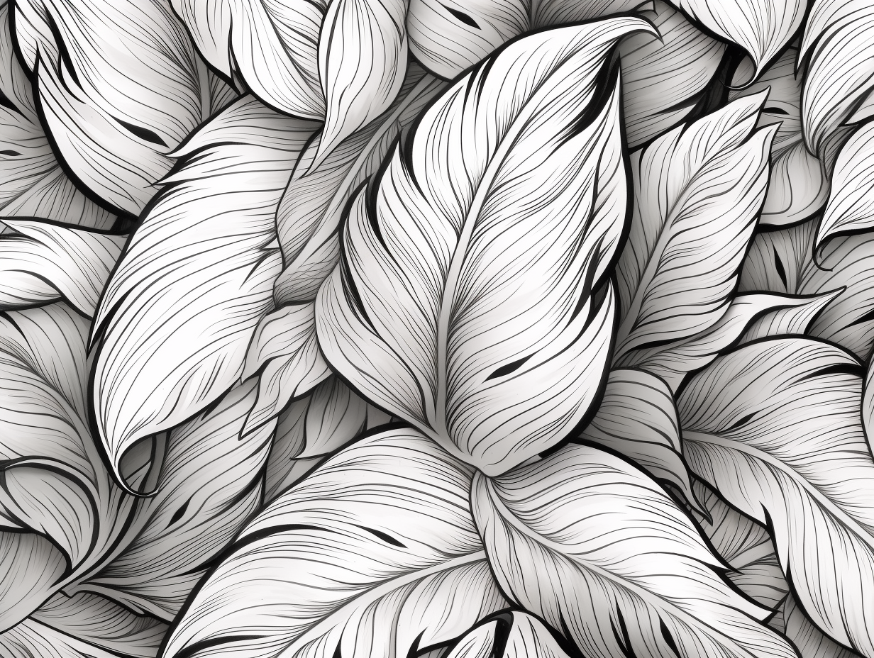 Calming Leaf Designs To Color - Coloring Page
