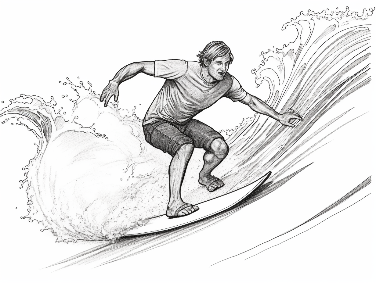 Catch A Wave Coloring Sheet - Coloring Page
