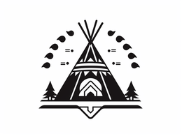 Simple Tee Pee Coloring - Coloring Page
