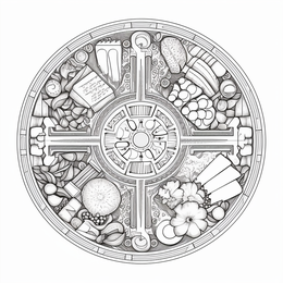 Simple Cheese Coloring Page - Coloring Page