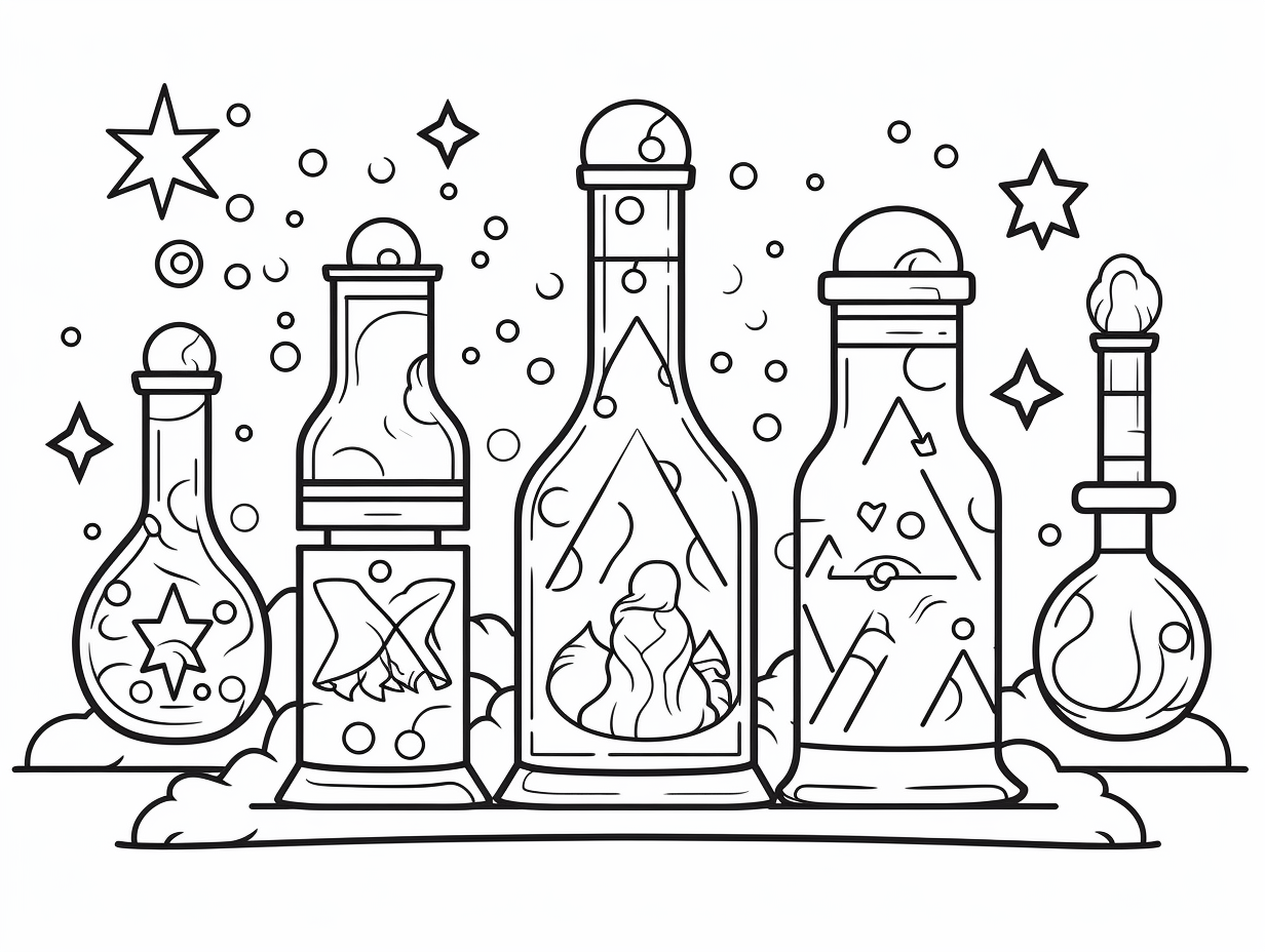 Christmas Science Fusion To Color - Coloring Page