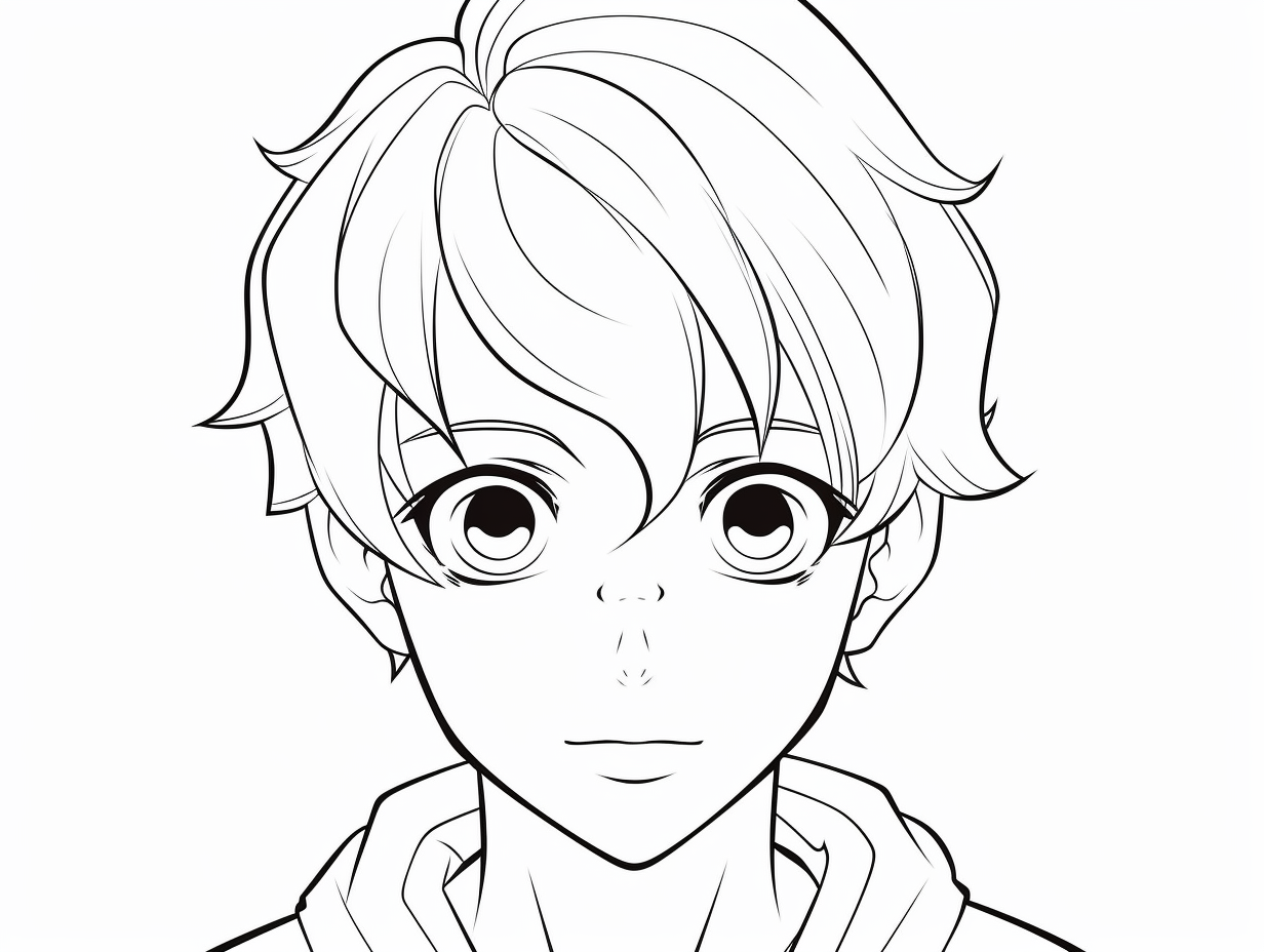 Coloring Sheet Featuring A Cute Boy Coloring Page Coloring Sheet Featuring A Cute Boy Coloring Page