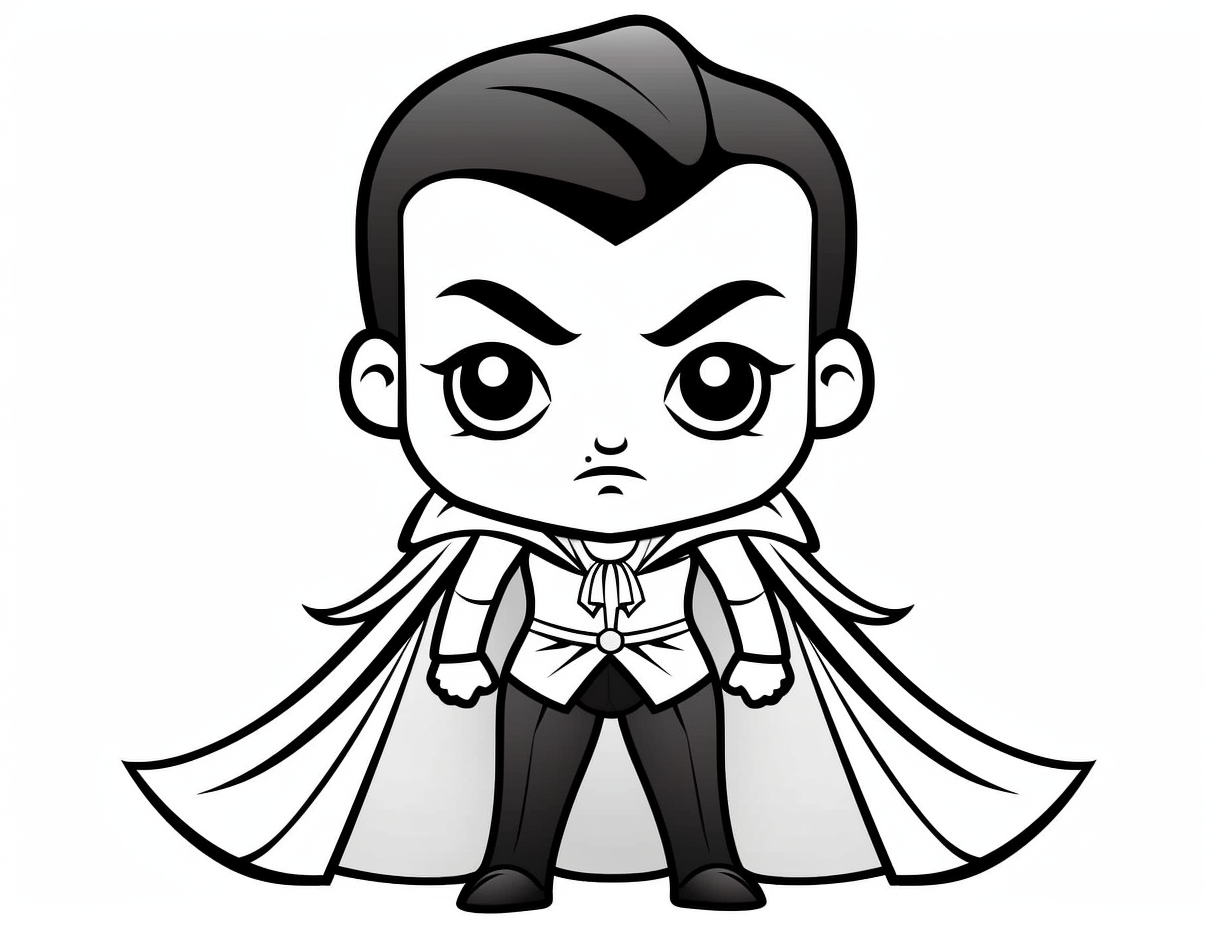 Count Dracula Coloring Picture - Coloring Page