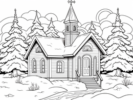 Winter Prayer Coloring Page - Coloring Page