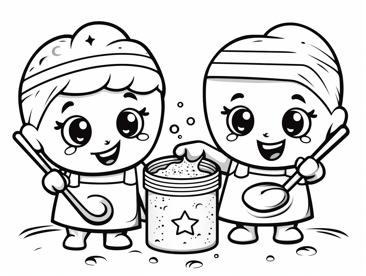 Creative Flour Art - Coloring Page