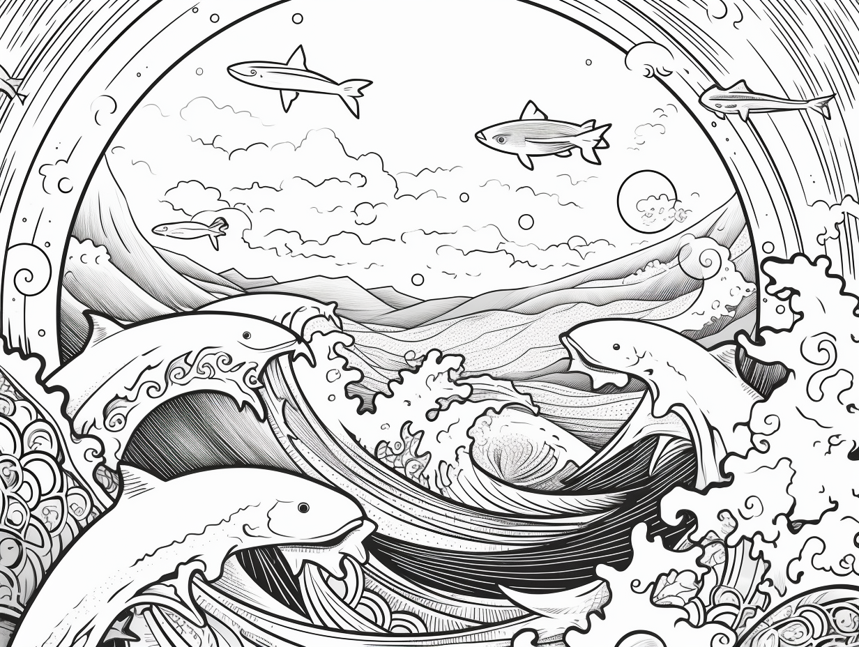 Creative Ocean Coloring For World Ocean Day - Coloring Page