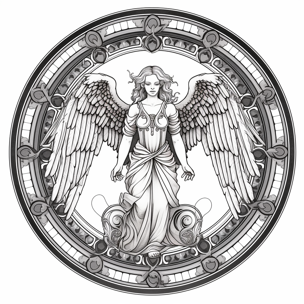 Darkly Elegant Fallen Angel Coloring Sheet - Coloring Page