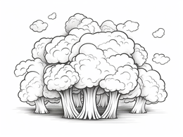 Cute Broccoli Coloring Page - Coloring Page