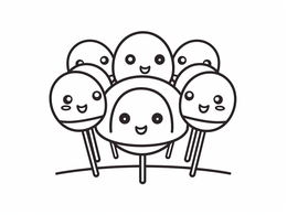 Enjoyable Cake-Pop Coloring - Coloring Page