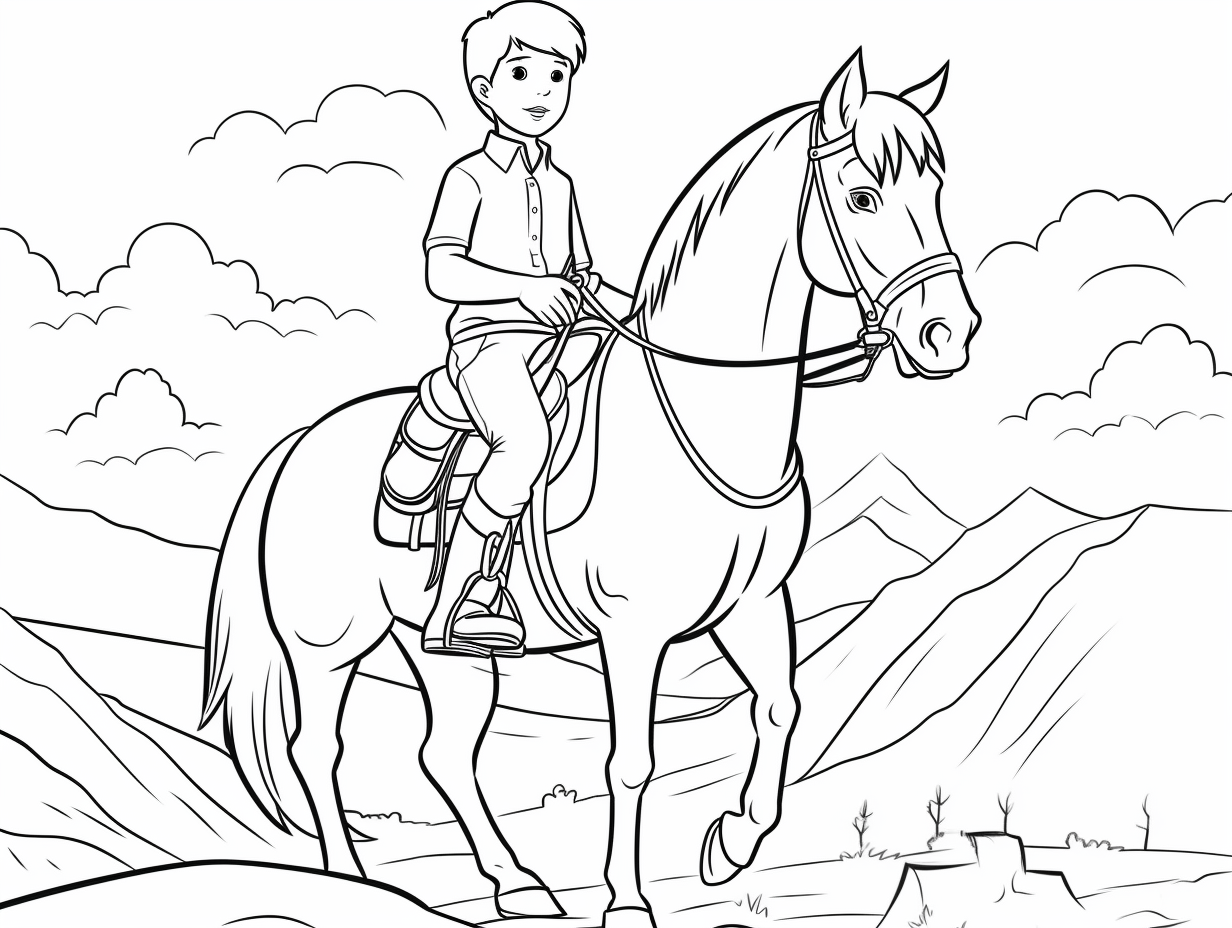 Delightful Saddle Drawing - Coloring Page