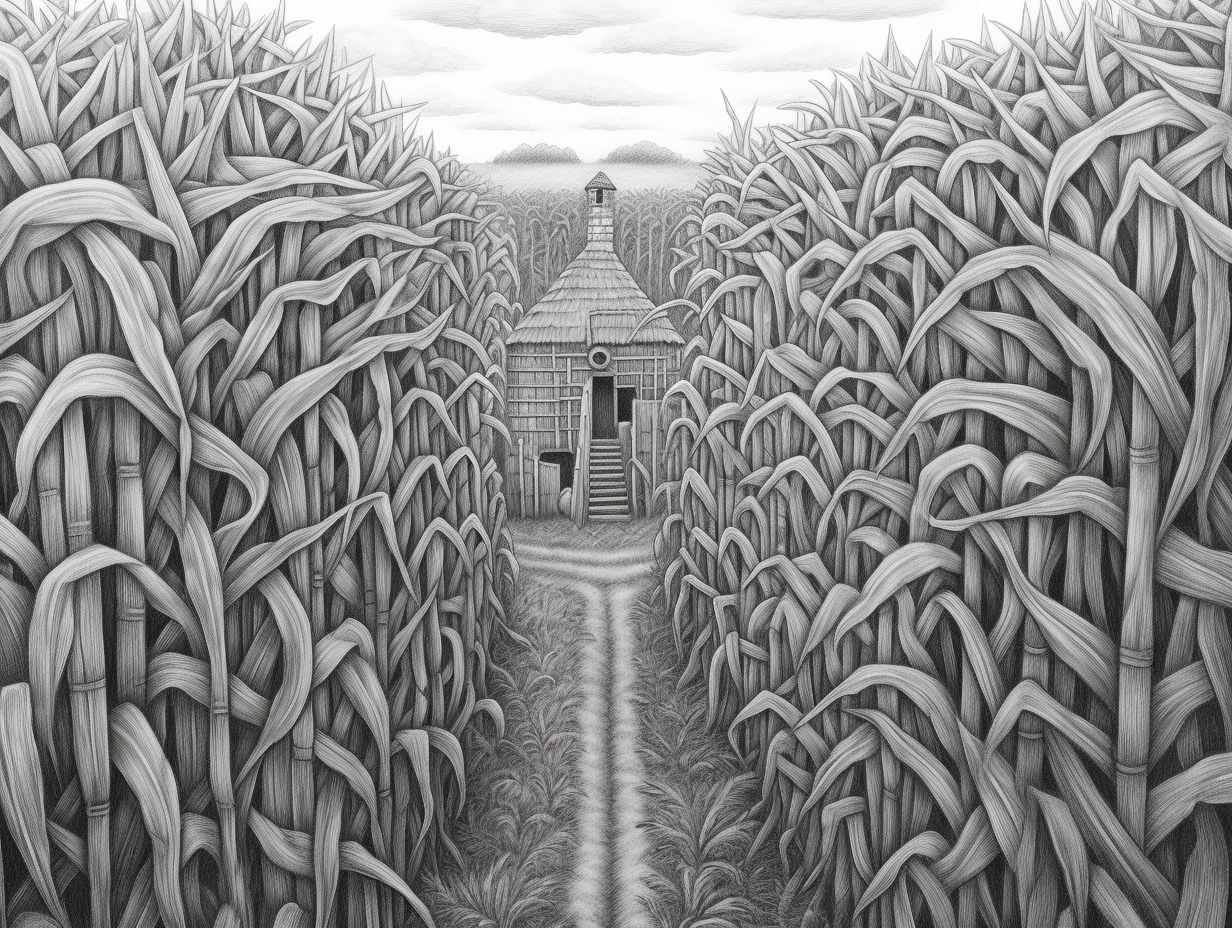 Discover The Corn Maze: Coloring Edition - Coloring Page