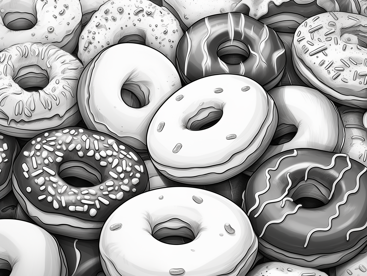 Donut Coloring Experience - Coloring Page