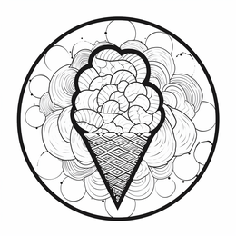Happy Ice-Cream Coloring Sheet - Coloring Page