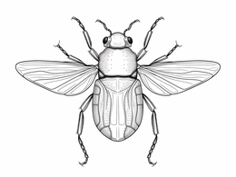 Bug Themed Mandala Coloring Page - Coloring Page