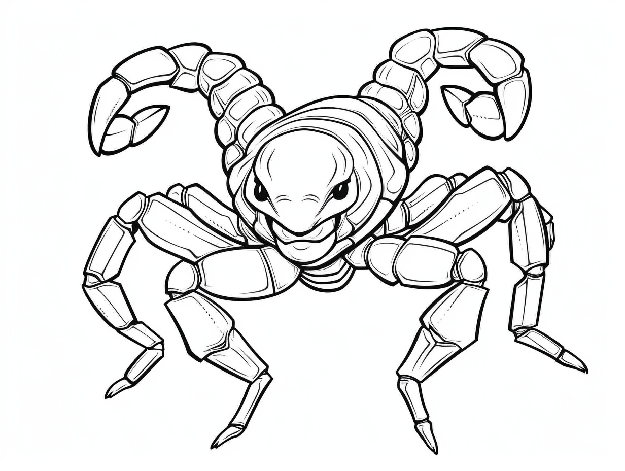 Entertaining Scorpion Coloring - Coloring Page