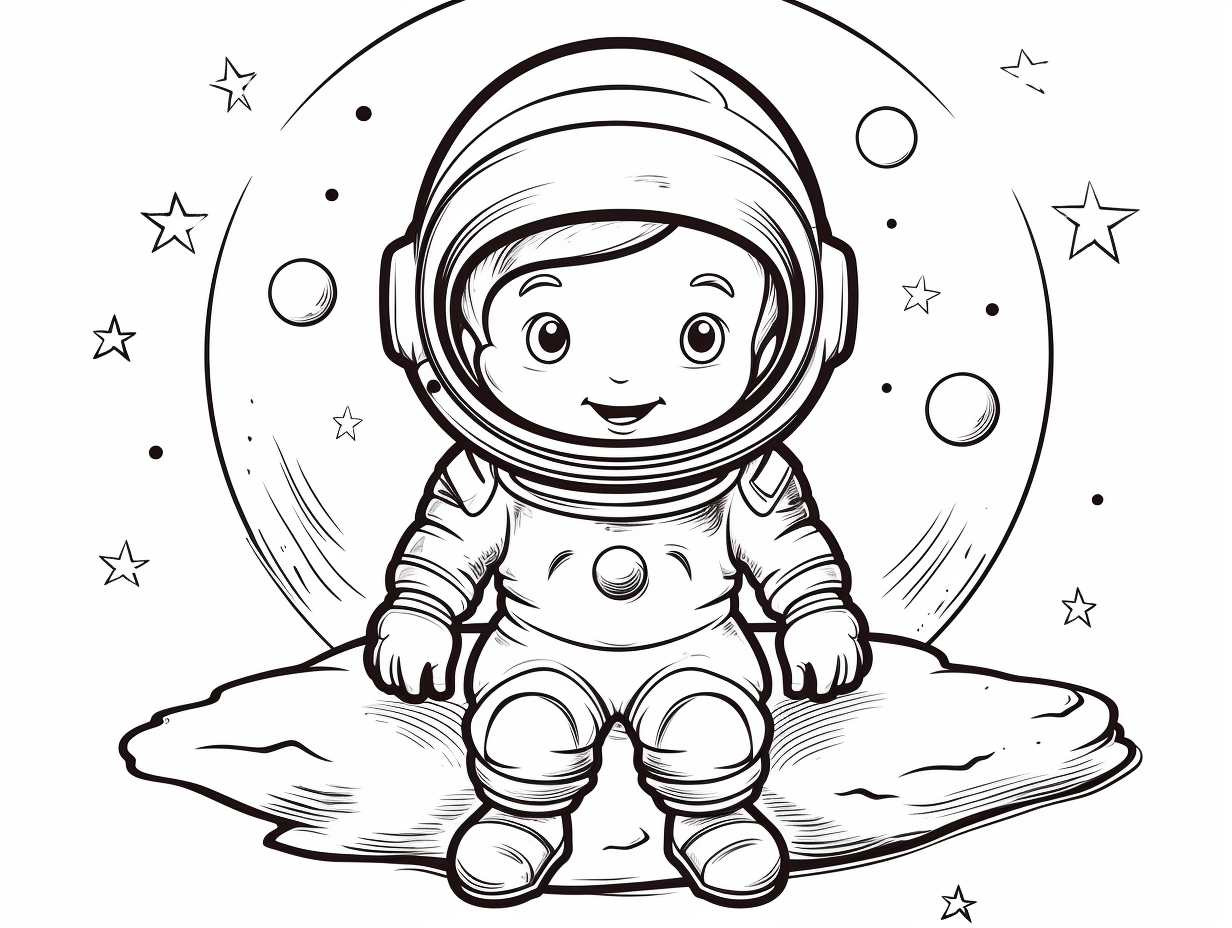 Explore The Cosmos In Color - Coloring Page
