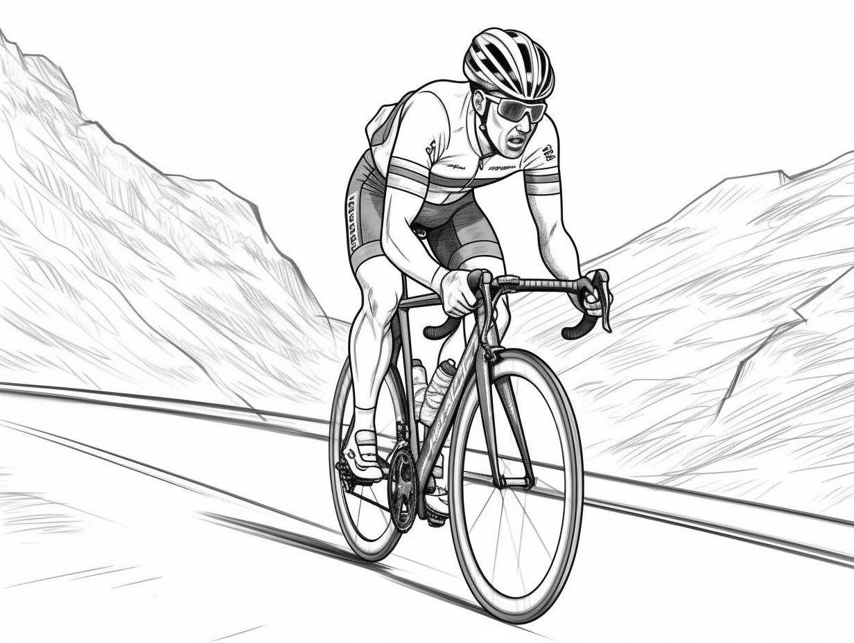 Expressive Bike Designs To Color - Coloring Page