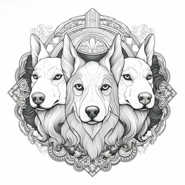 Three Headed Dog Coloring Pages: Top 6 Free Printable Designs