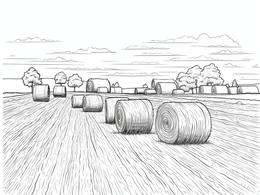 Hay Bales Coloring Pages: Top 48 Free Printable Designs