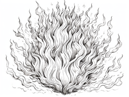 Fire-Inspired Adult Coloring - Coloring Page