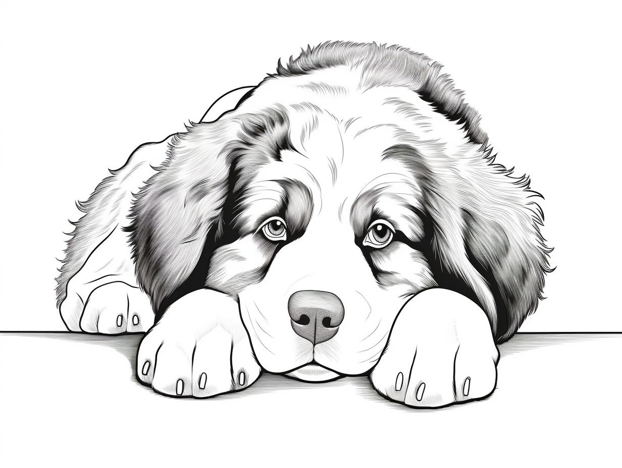 Fluffy Bernese Mountain Dog Coloring Fun Coloring Page Fluffy Bernese Mountain Dog Coloring Fun Coloring Page