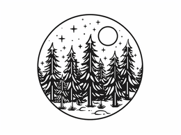 Pine Trees Coloring Sheet - Coloring Page