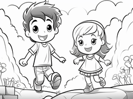 Colorful Friendships Awaiting - Coloring Page