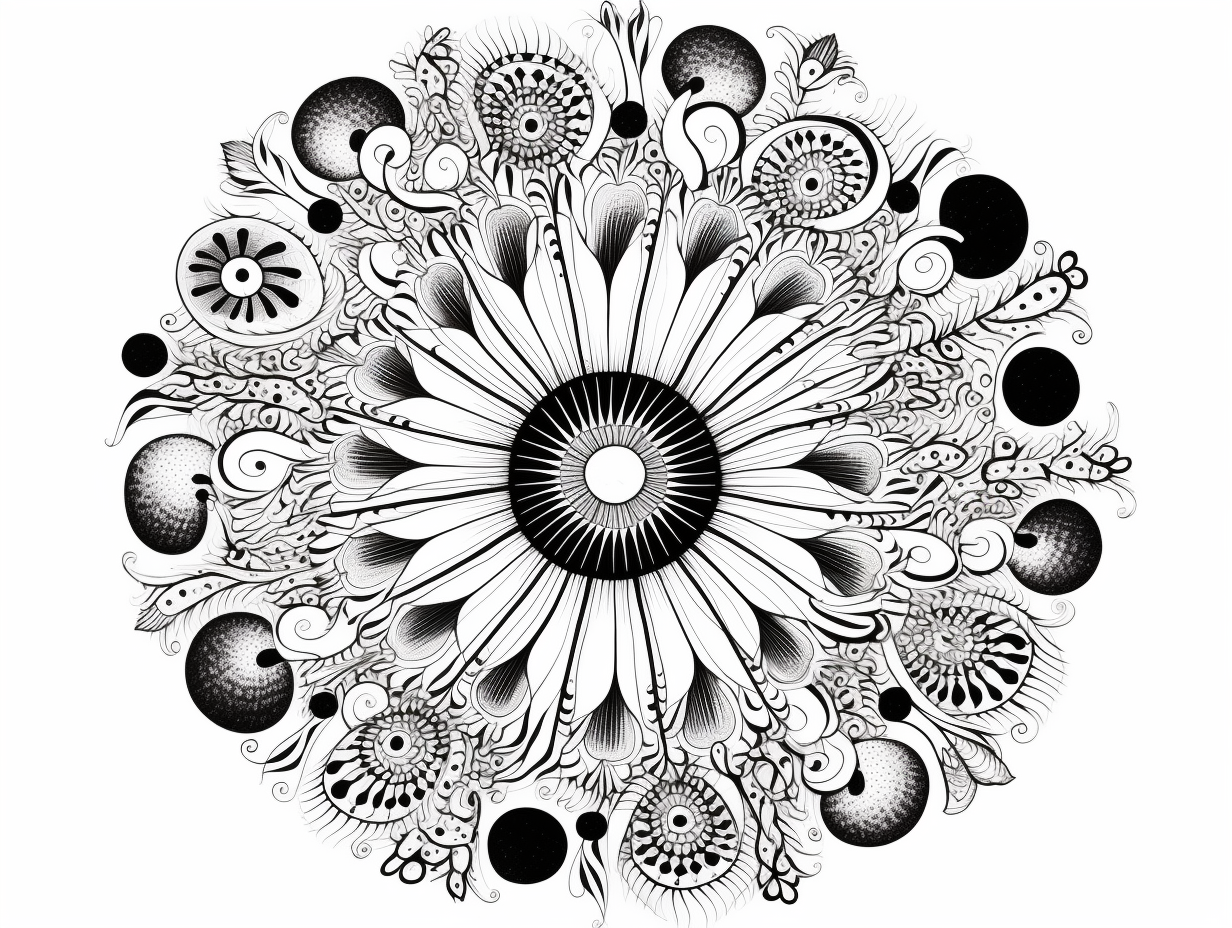 Grains Mandala Coloring Delight - Coloring Page