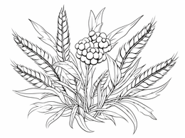 Cute And Easy Grains Coloring - Coloring Page