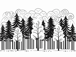 Pine Trees Coloring Sheet - Coloring Page
