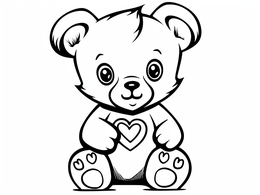 Heartwarming Teddy Bear Coloring Page - Coloring Page
