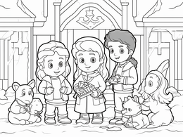 Winter Prayer Coloring Page - Coloring Page