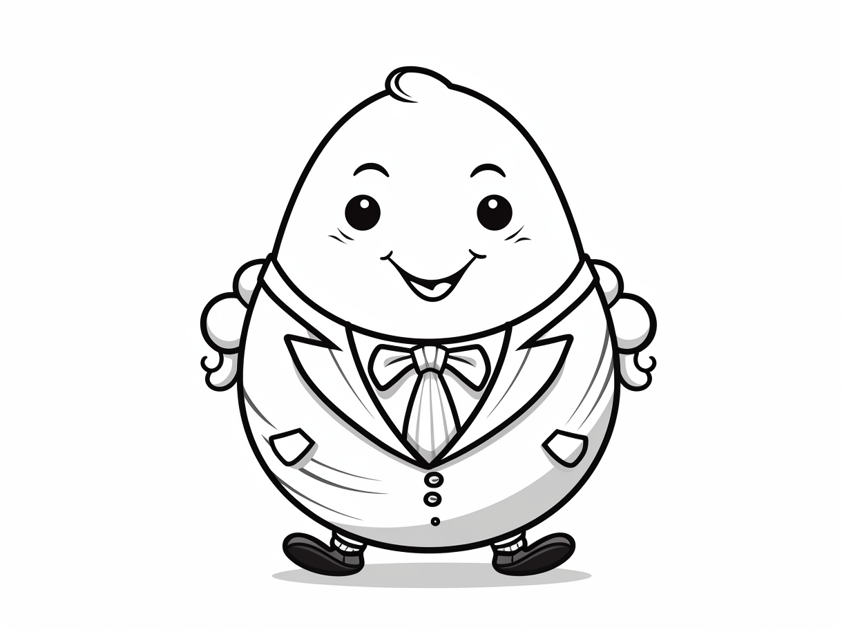 Humpty Dumpty Coloring Delight - Coloring Page