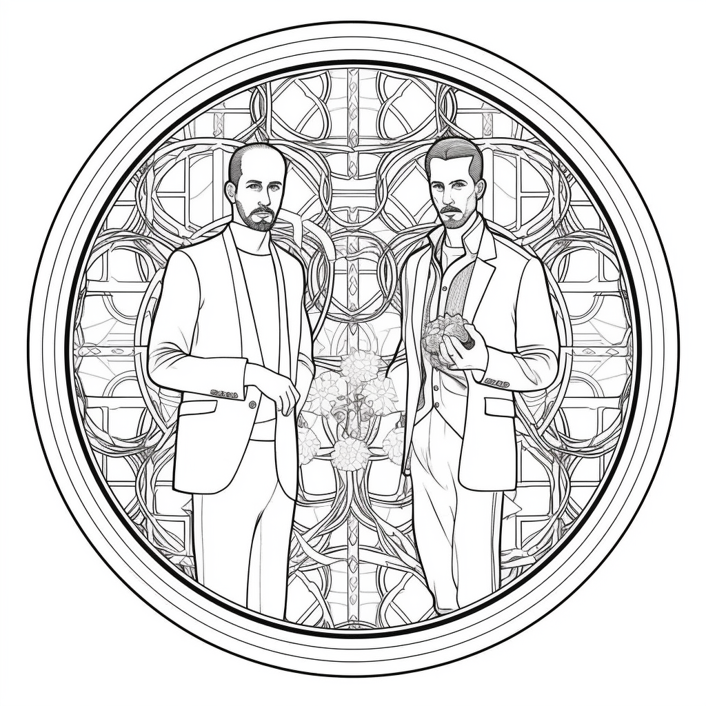 Inspiring Paul And Barnabas Mandala - Coloring Page