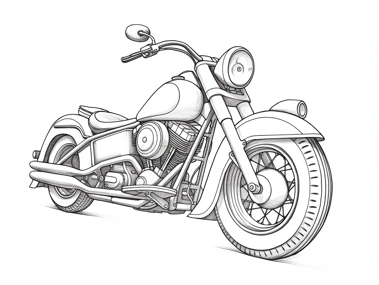 Intricate Bike Design For Coloring - Coloring Page