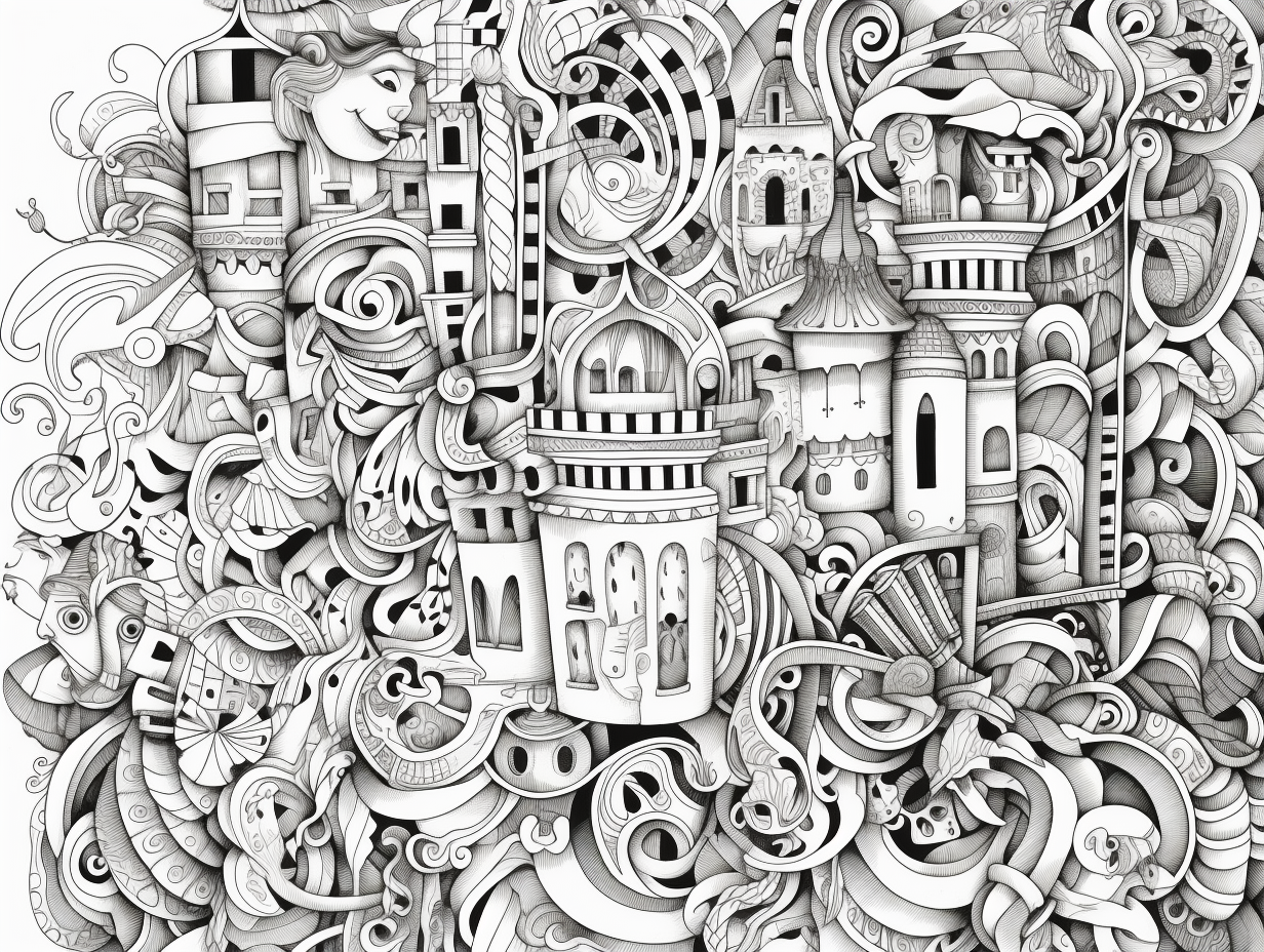 Intricate Doodle Designs For Adults - Coloring Page