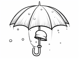 Creative Umbrella Design To Color - Coloring Page