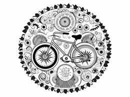 City Bike Coloring Sheet For Adults - Coloring Page