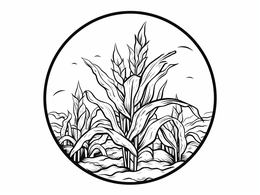 Creative Cornstalk Coloring - Coloring Page