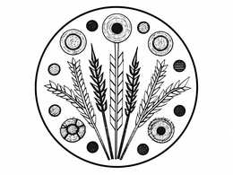 Cute And Easy Grains Coloring - Coloring Page