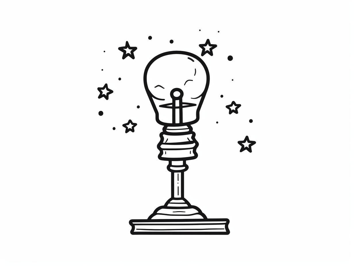 Lovely Lamp Coloring Sheet - Coloring Page
