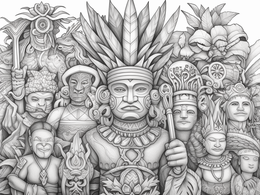 Luau Themed Coloring Coloring Page