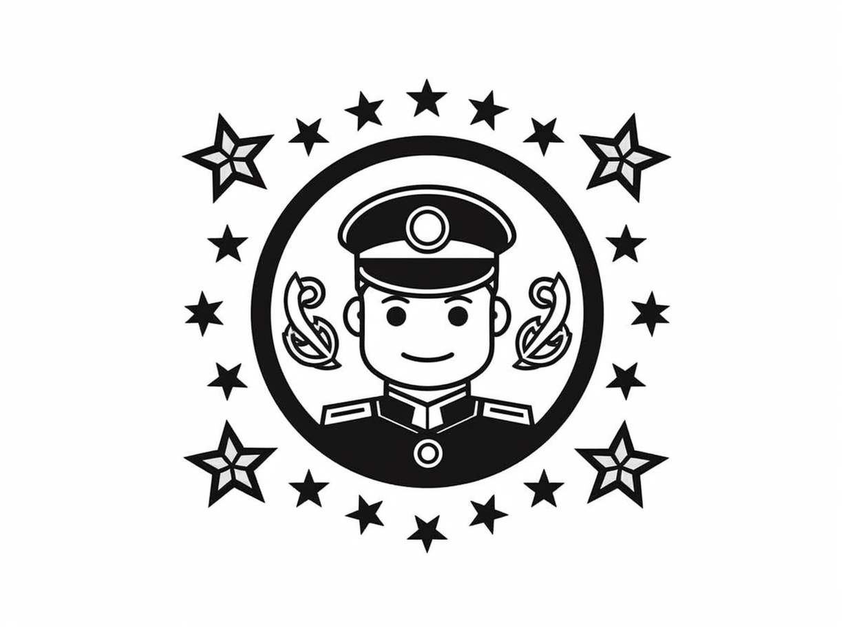Military Themed Holiday Joy - Coloring Page