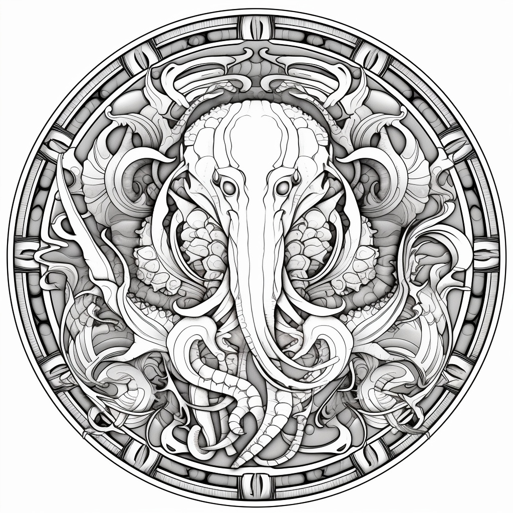 Mythic Sea Monster Coloring Activity - Coloring Page